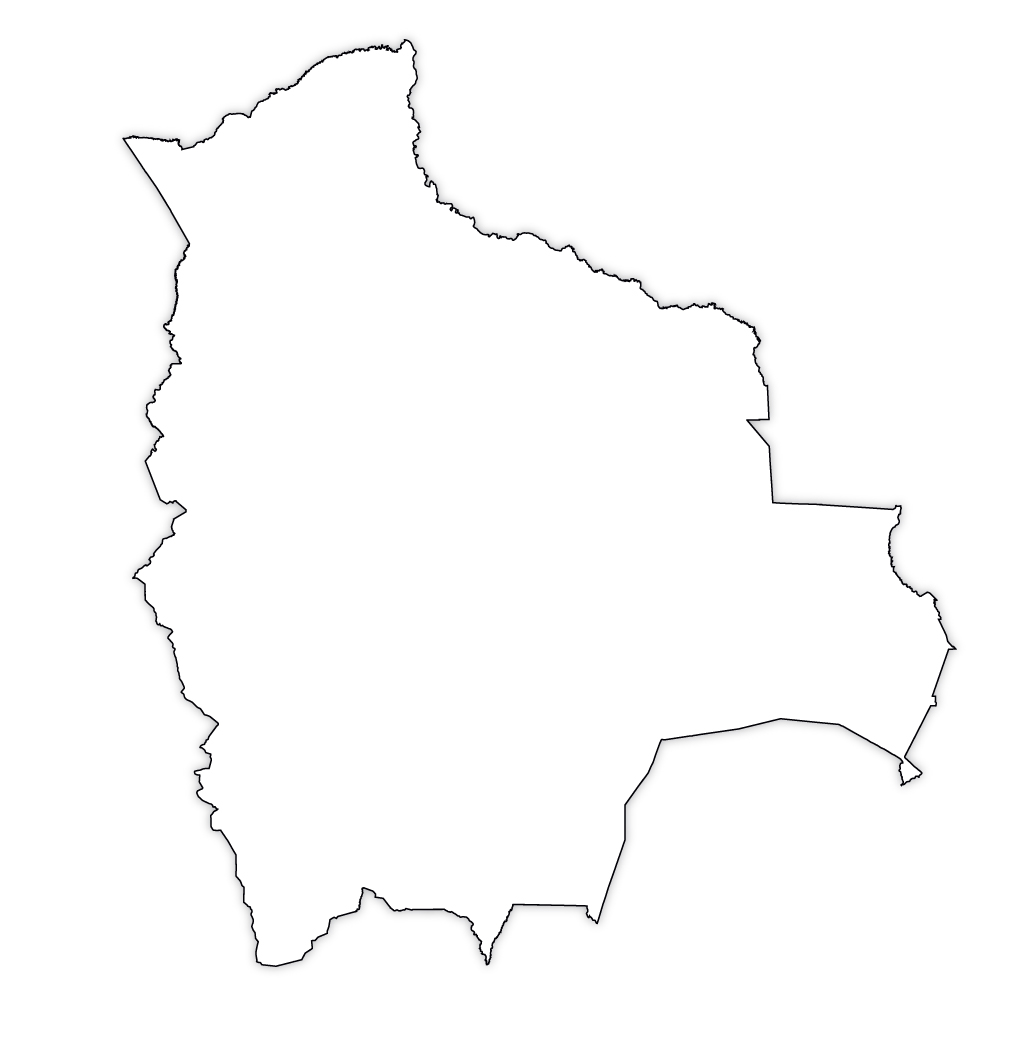 Bolivia Outline Map, Bolivia Blank Map