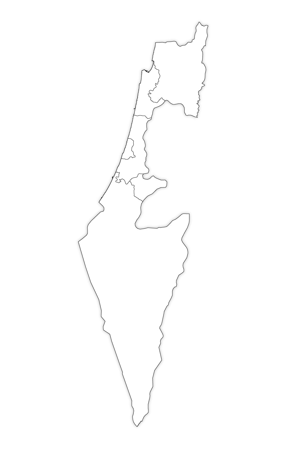 Israel Outline Map, Israel Blank Map